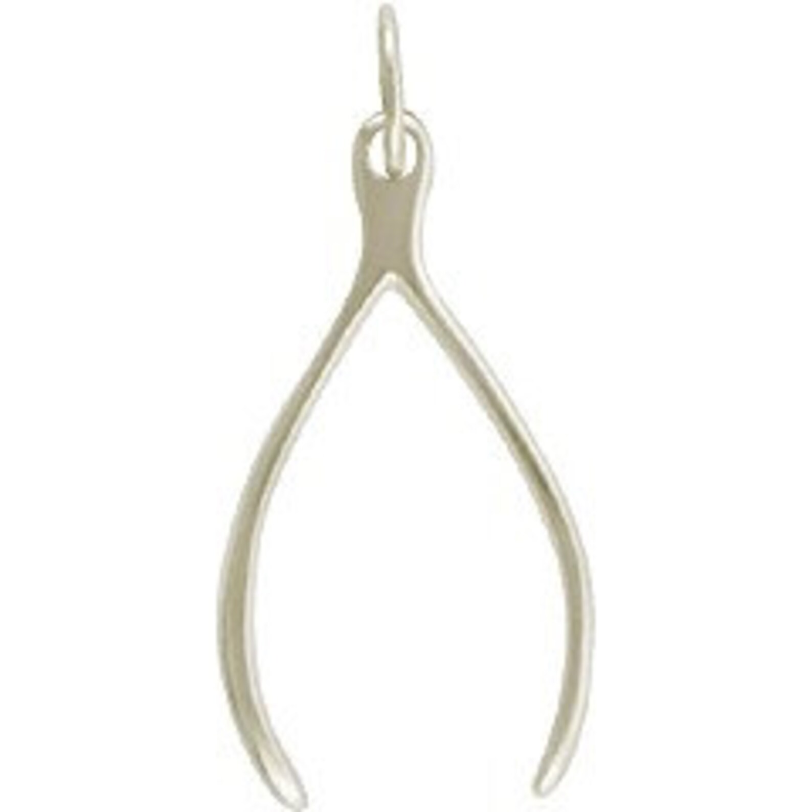 Wishbone Charm Necklace in Sterling Silver - Etsy