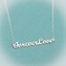 Forever Love Script Necklace Personalized Script Necklace - Etsy