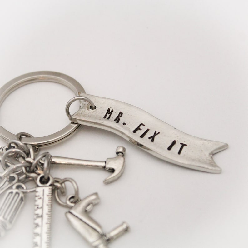 Mr. Fix It Keychain Dad Daddy Key Chain Contractor Keychain | Etsy