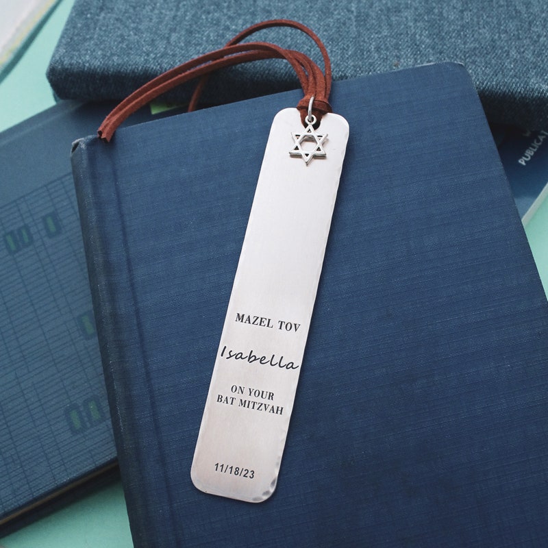 Silver Bar Mitzvah Bookmark - Etsy