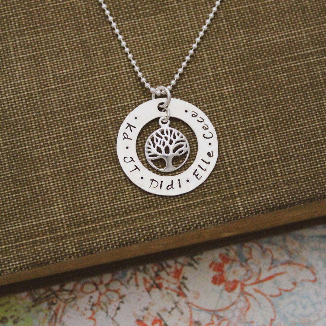 Personalized Tree of Life Mother Necklace - Mother's Day Gift - Custom ...