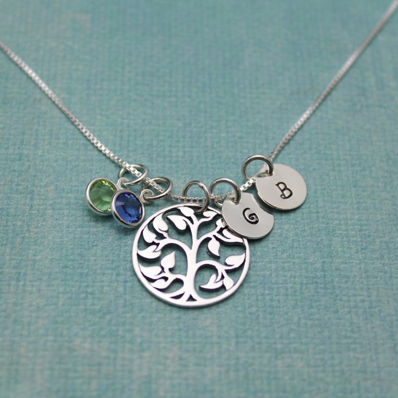 Tree With Initials Svg - Etsy
