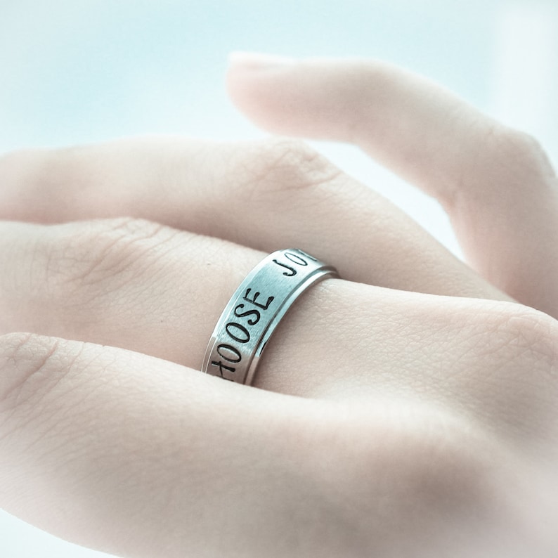 Personalized Ring Customized Silver Ring Hand Stamped - Etsy