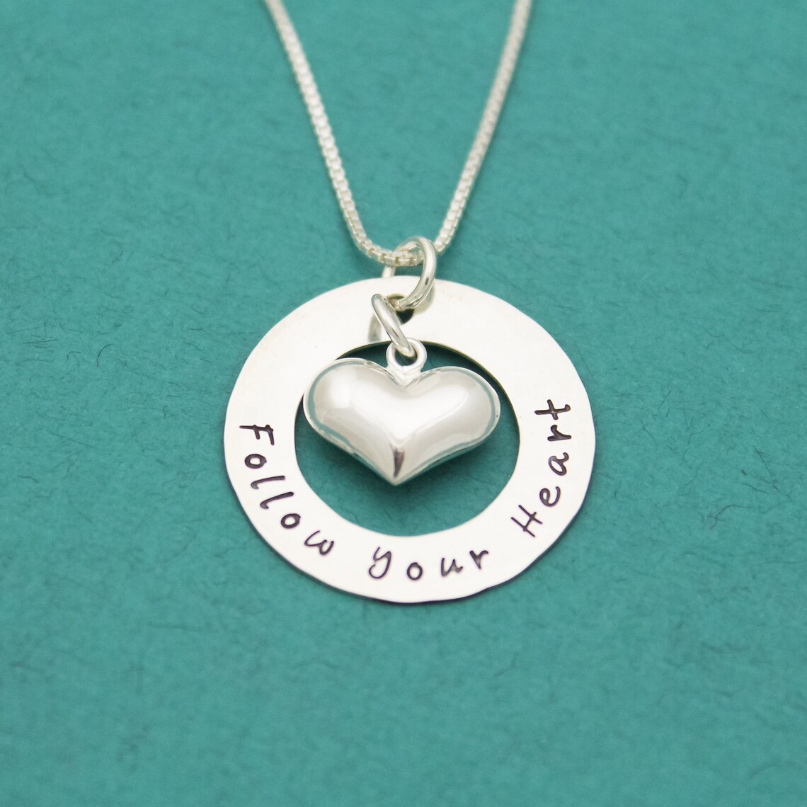 Follow Your Heart Necklace Follow Your Heart Gift Graduation - Etsy