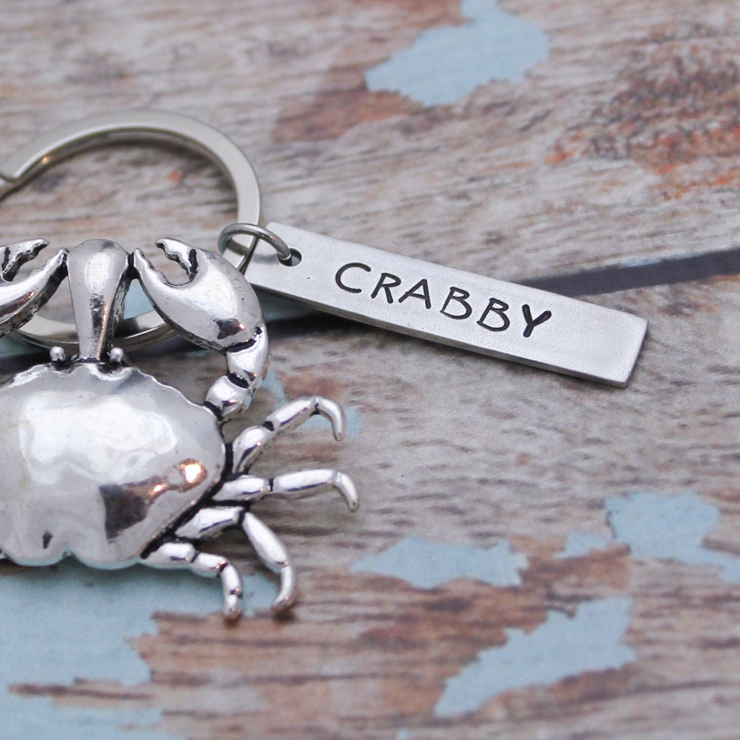 Personalized Crab Key Chain Crab Keychain Crabby Key Chain - Etsy Australia