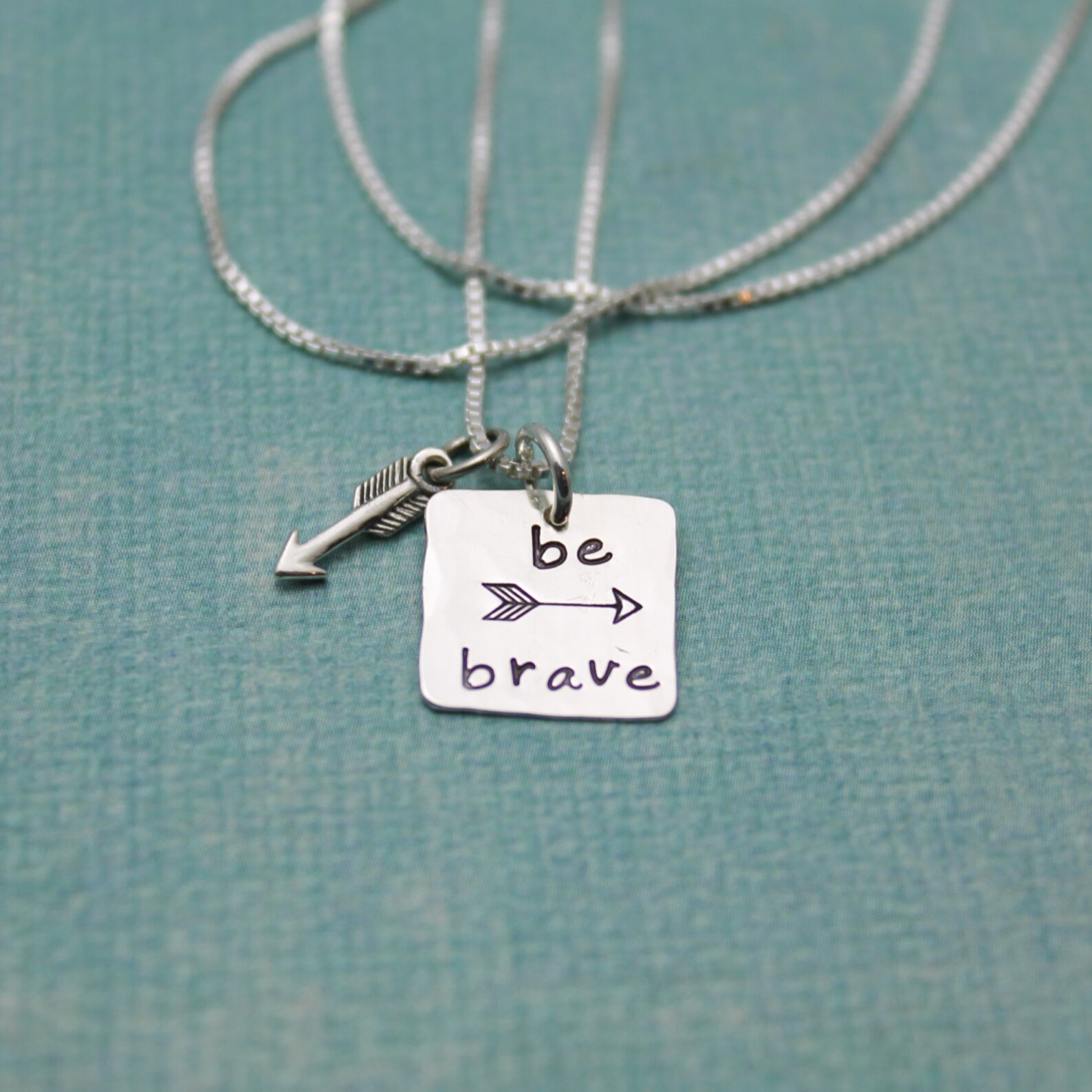 BE BRAVE Necklace - Encouragement Jewelry - Hand Stamped and ...