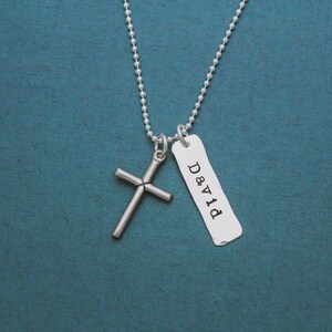 Personalized Boys Cross Necklace Boys Confirmation or First - Etsy