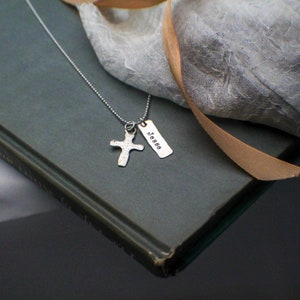 Personalized Boys Cross Necklace, Boys Confirmation or First Communion ...
