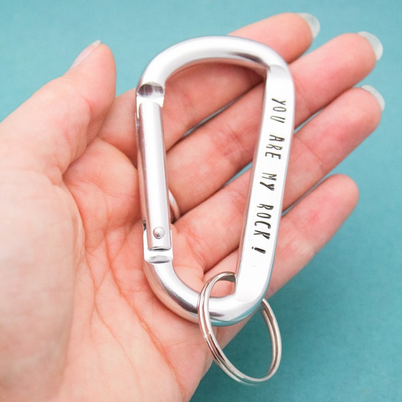 You Are My Rock Carabiner Key Chain Boyfriend Gift Gift for | Etsy