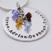 Family Key Chain With Birthstones Personalized Keychain for - Etsy