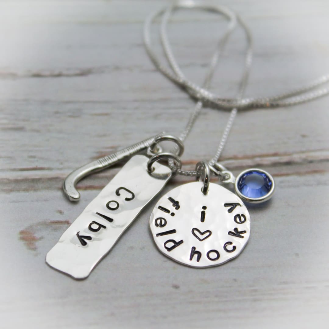 Personalized Field Hockey Necklace, Field Hockey Gift, Hockey Player ...