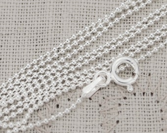 Sterling Silver Bead Chain Sterling Silver Bead Ball Chain - Etsy
