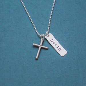 Personalized Boys Cross Necklace Boys Confirmation or First - Etsy