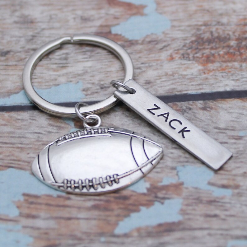 Football Keychain Dad Football Key Chain Gifts for Him - Etsy