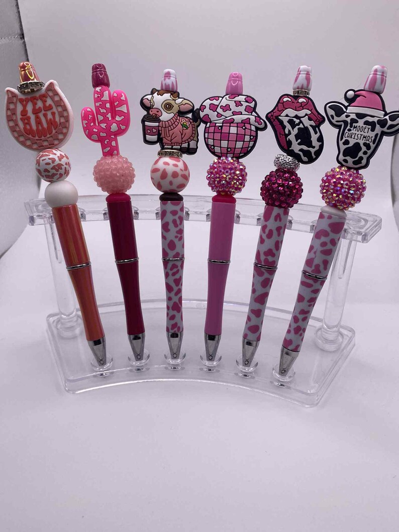 Custom Beaded Ink Pen - Western Pens - Silicone Beaded Pens - Focal ...