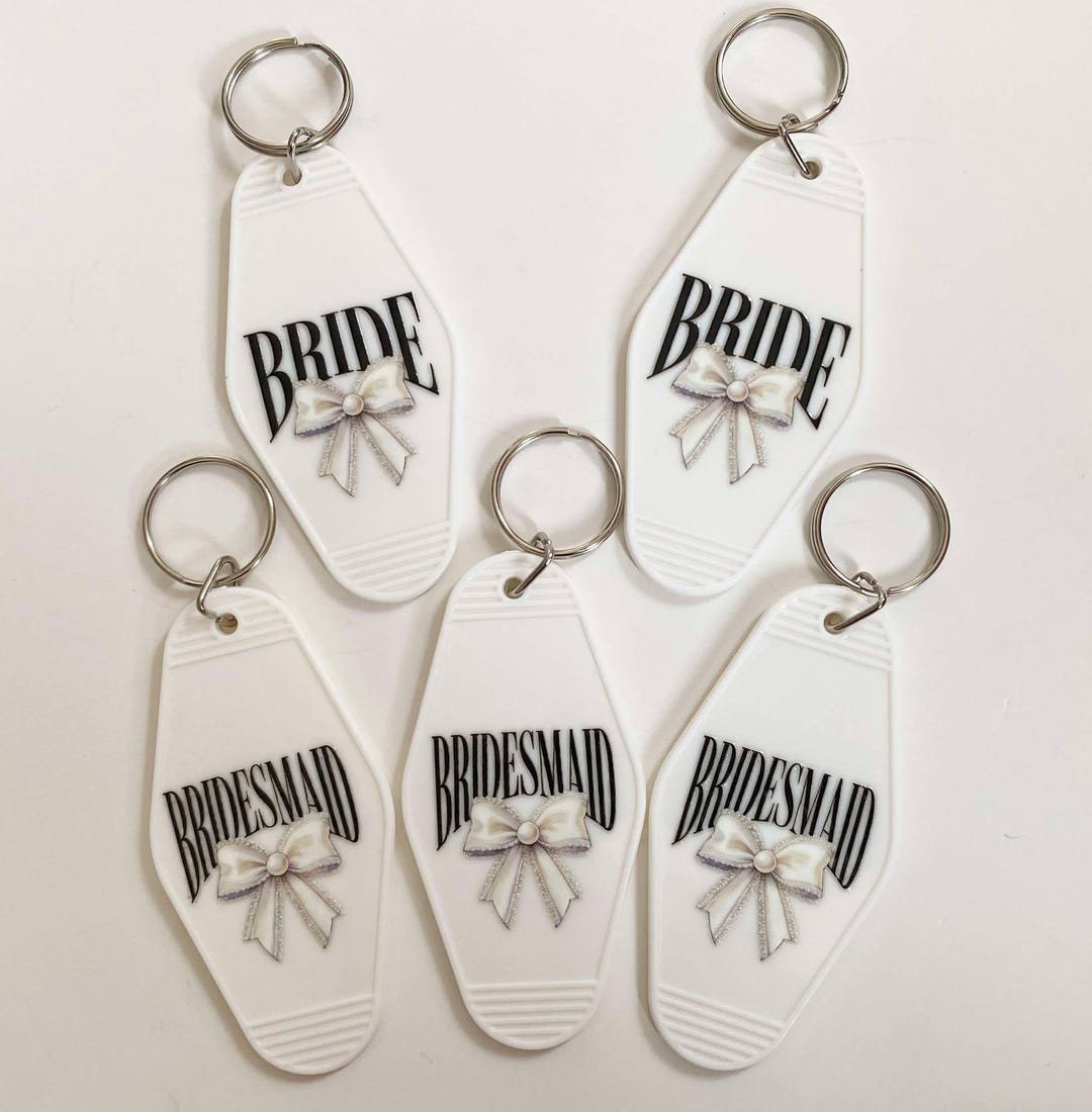 Bride Keychain - Retro Motel Keychain - Custom Keychain - Gifts for ...