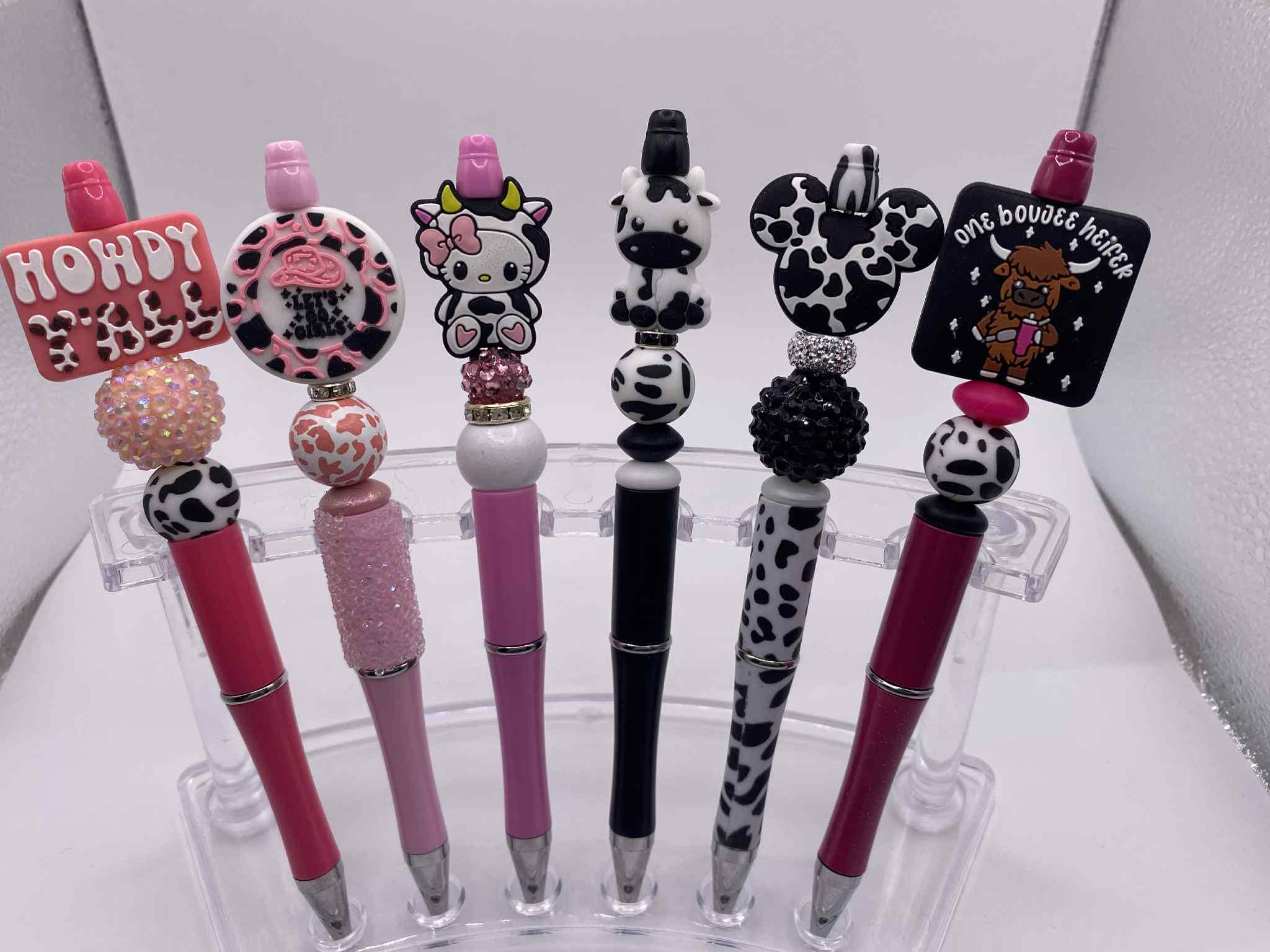 Custom Beaded Ink Pen - Western Pens - Silicone Beaded Pens - Focal ...