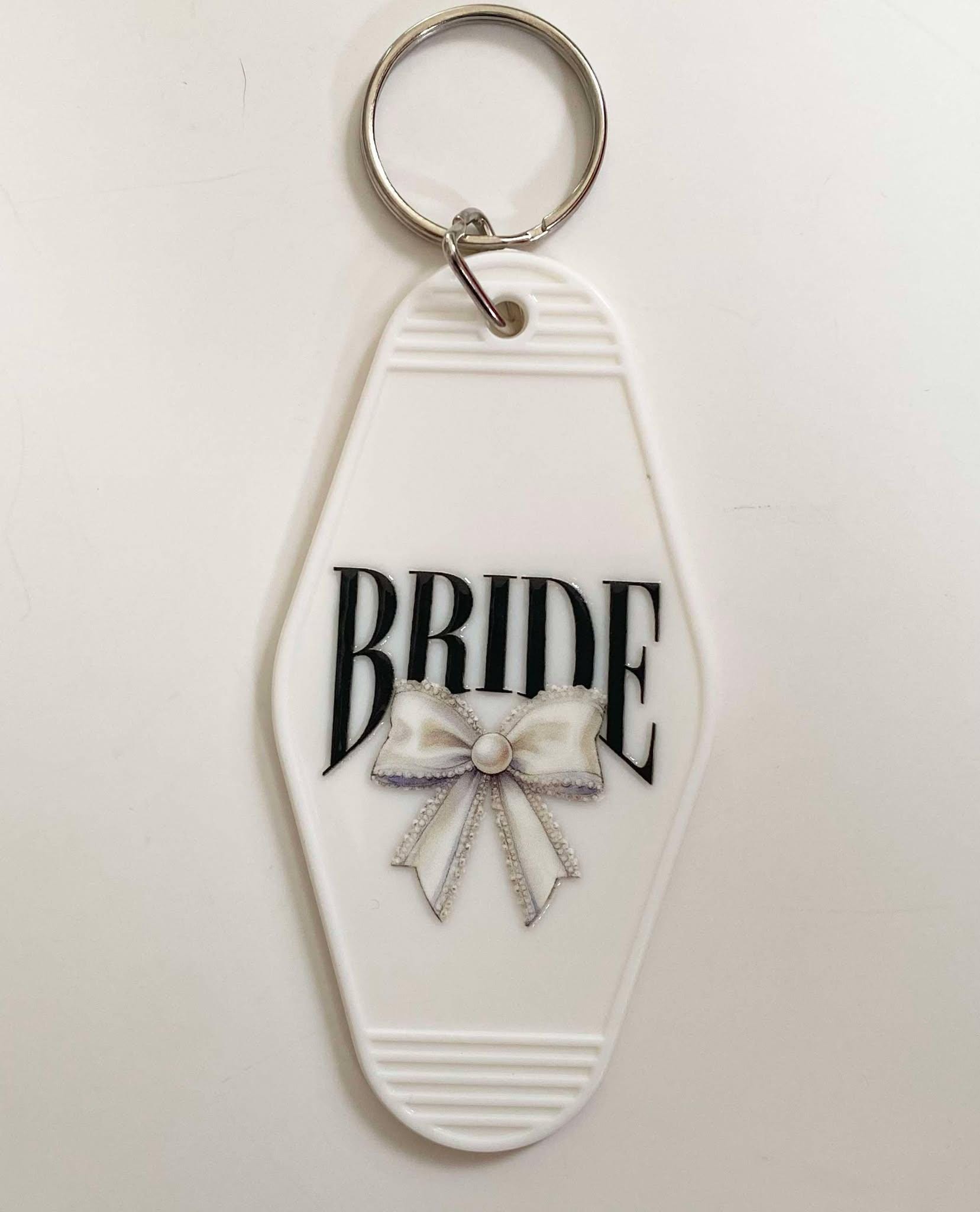 Bride Keychain - Retro Motel Keychain - Custom Keychain - Gifts for ...