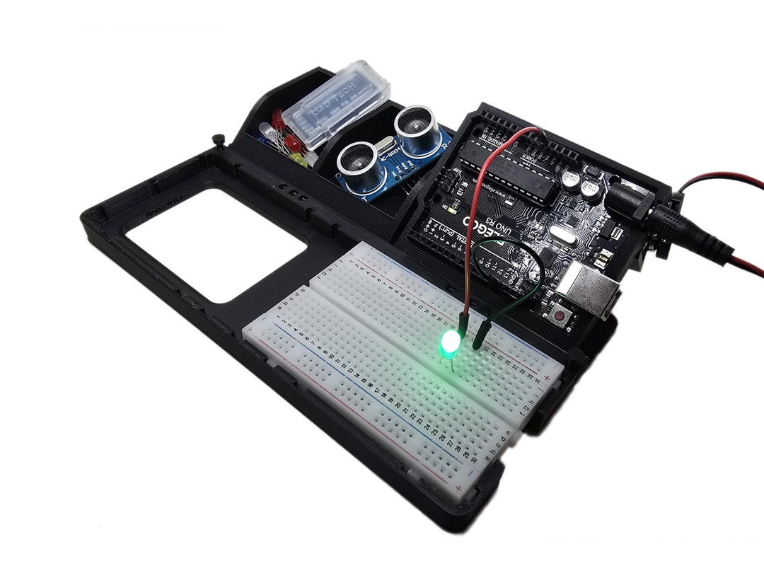 Adjustable Arduino Uno R3 Holder – DIY Electronics Organizer With ...