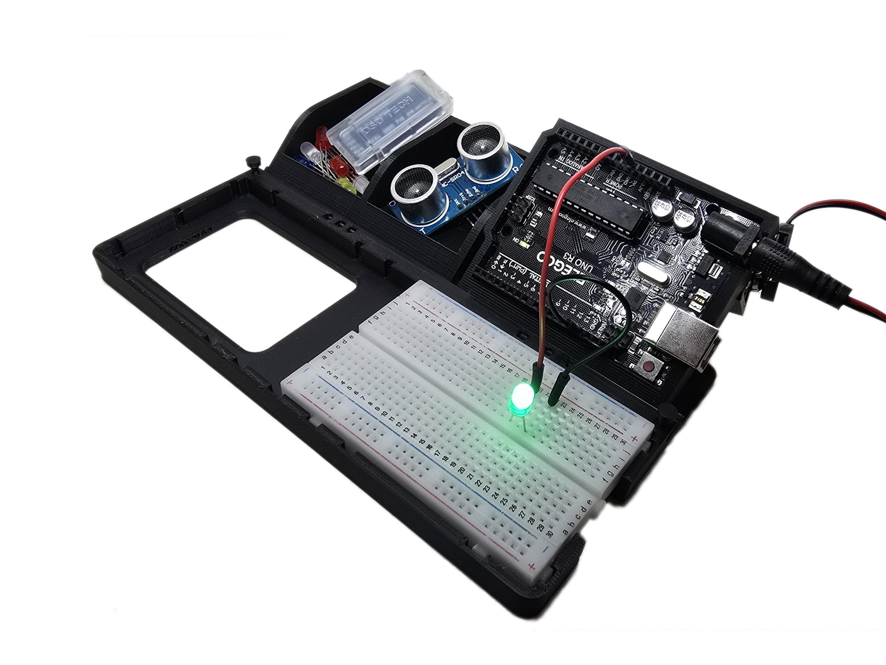 Adjustable Arduino Uno R3 Holder – DIY Electronics Organizer With ...