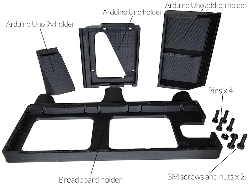Adjustable Arduino Uno R3 Holder – DIY Electronics Organizer With ...