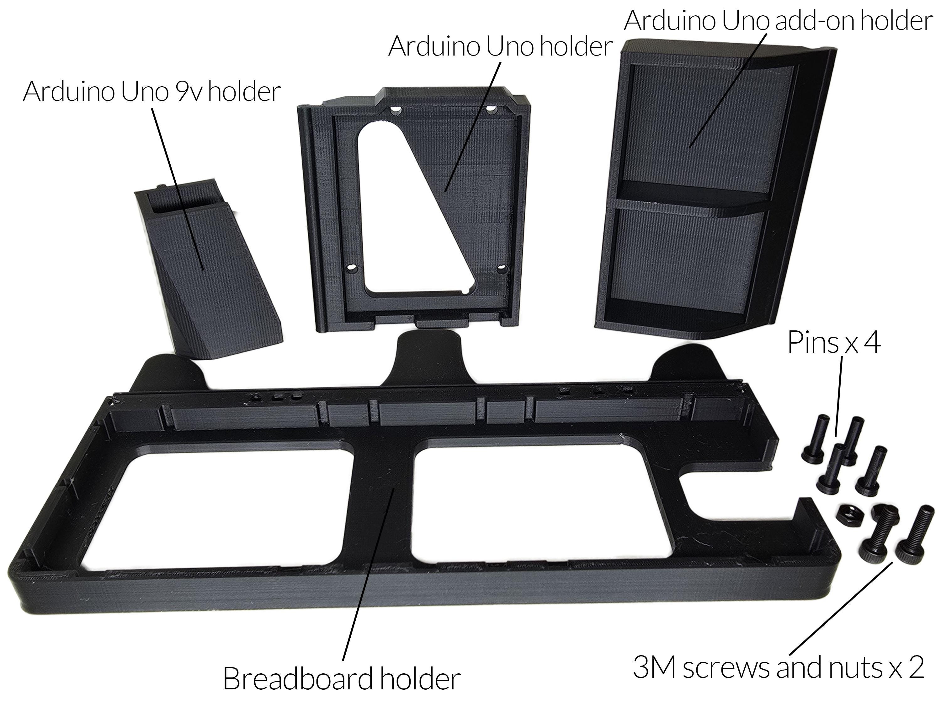 Adjustable Arduino Uno R3 Holder – DIY Electronics Organizer With ...