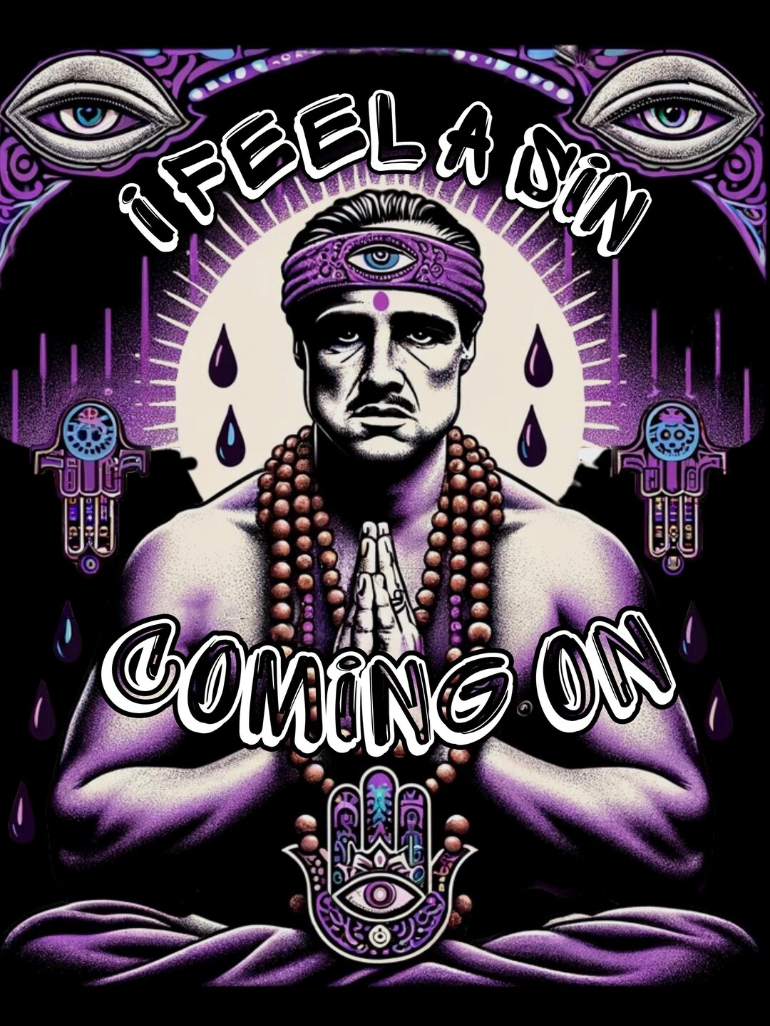 Marlon Brando Yoga Vibes Shirt Third Eye Zen Design - Etsy