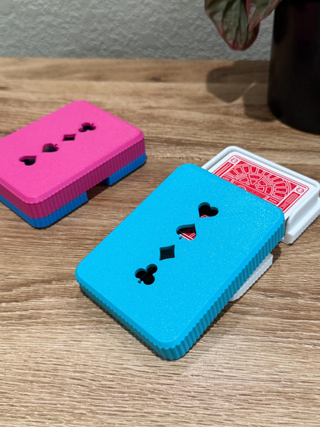 3D Printed Locking Poker Card Case: Suit Cutouts, Custom Colors - Etsy
