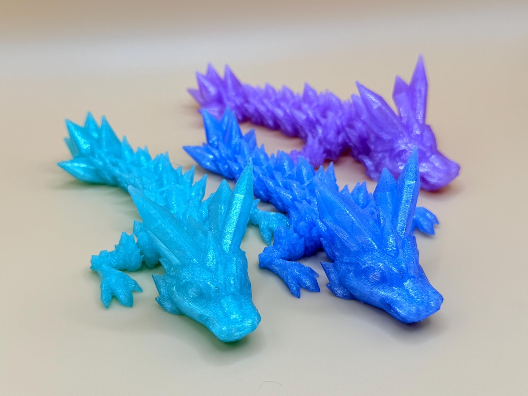 Crystal Tadling Dragon Keychain – Articulated Mini Dragon Designed by ...