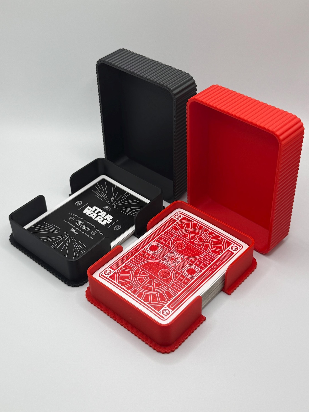 3D Printed Playing Card Case: Ribbed Texture, Poker & Standard Size - Etsy
