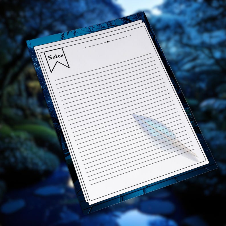Mystical Blue Monk Character Sheet Set Dnd 5E PDF Fantasy Printable for ...