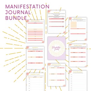 Manifestation Journal Printable Bundle - Manifestation Prompts, Vision ...