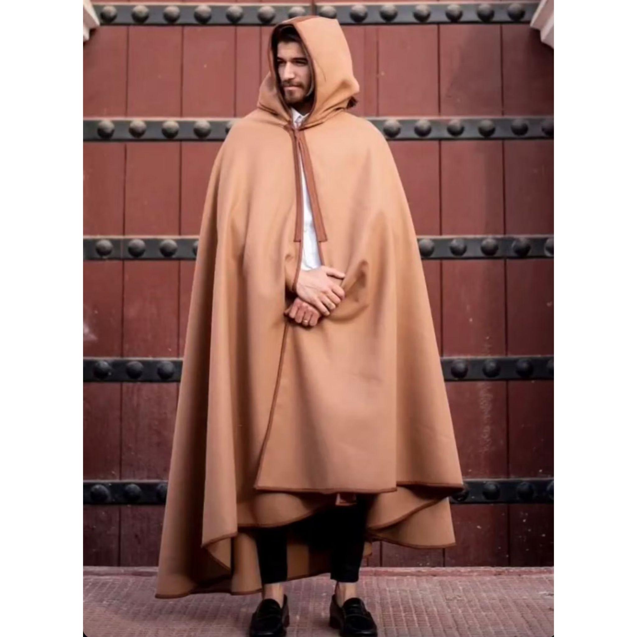 Handmade Moroccan Wool Selham Cape, Unisex Winter Cloak, Traditional ...