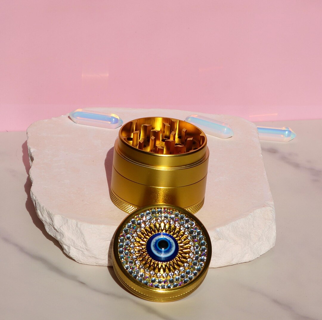 Gold Evil Eye Spice Grinder- Cute Design Grinders- Girly Smoking ...