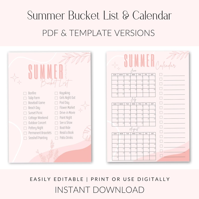 Summer Bucket List - Etsy