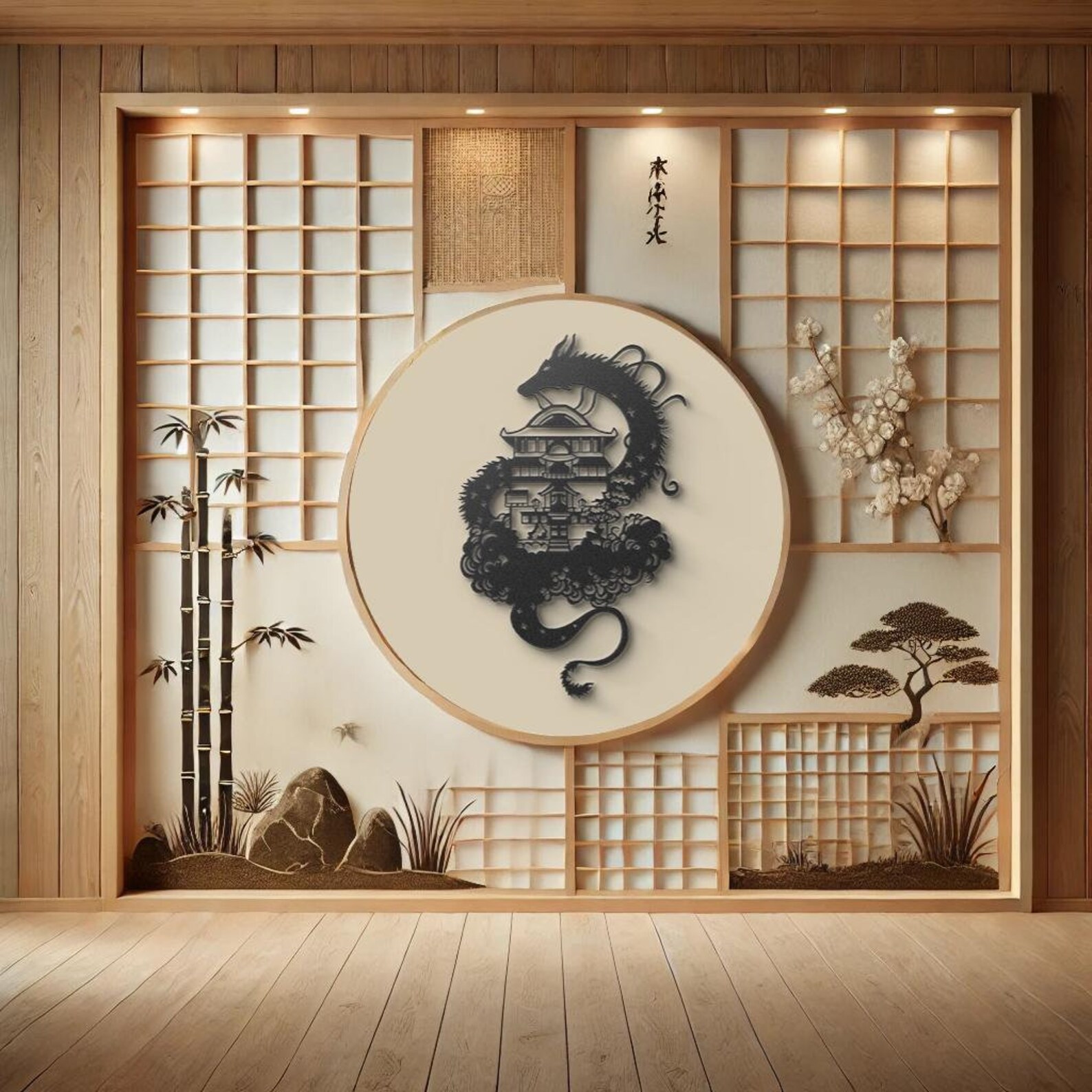 Japanese Dragon Metal Wall Art - Enchanting Fantasy Decor for Game ...