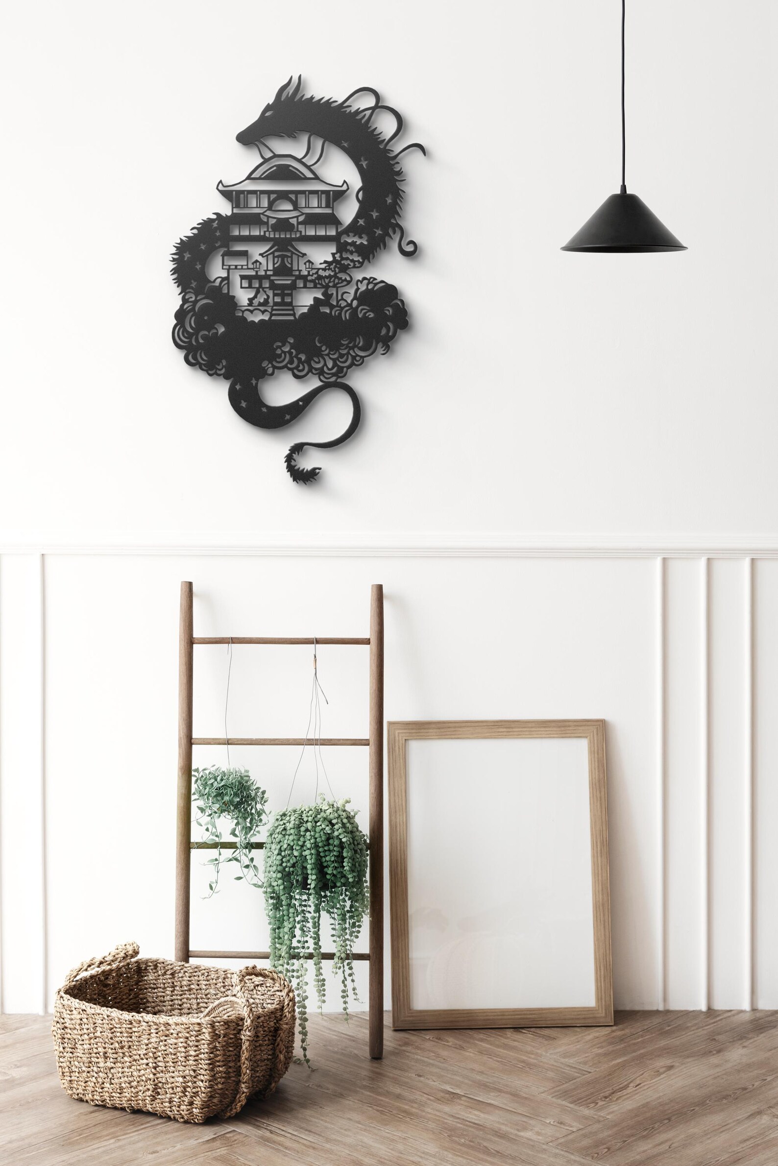 Japanese Dragon Metal Wall Art - Enchanting Fantasy Decor for Game ...