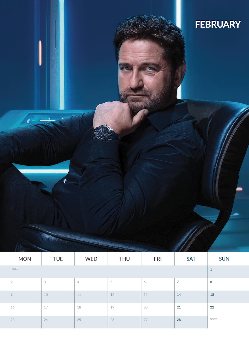 Gerard Butler 2026 A3 Calendar - Etsy
