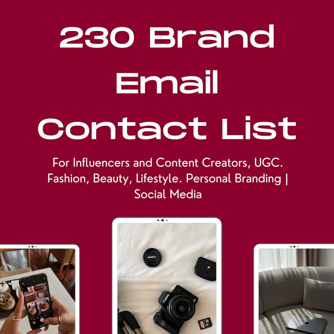 200 Brand Email Lists for UGC Content Creation - Etsy