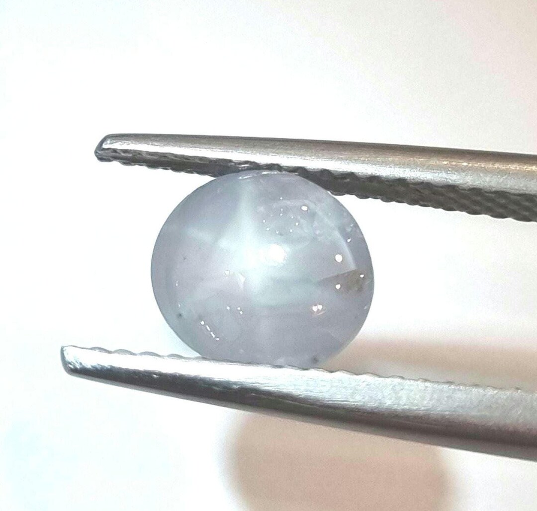 2.32 Carat Unheated Blue Gray Star Sapphire: Oval Loose Gemstone - Etsy