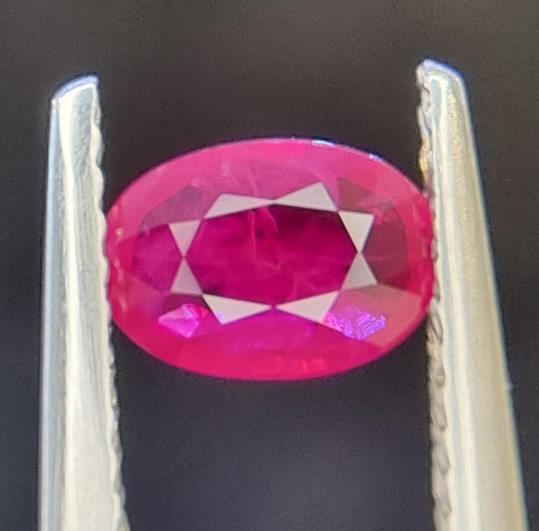 Ruby, 0.70 Carat Natural Ruby Oval Cut, Heated Ruby, Loose Gemstone ...