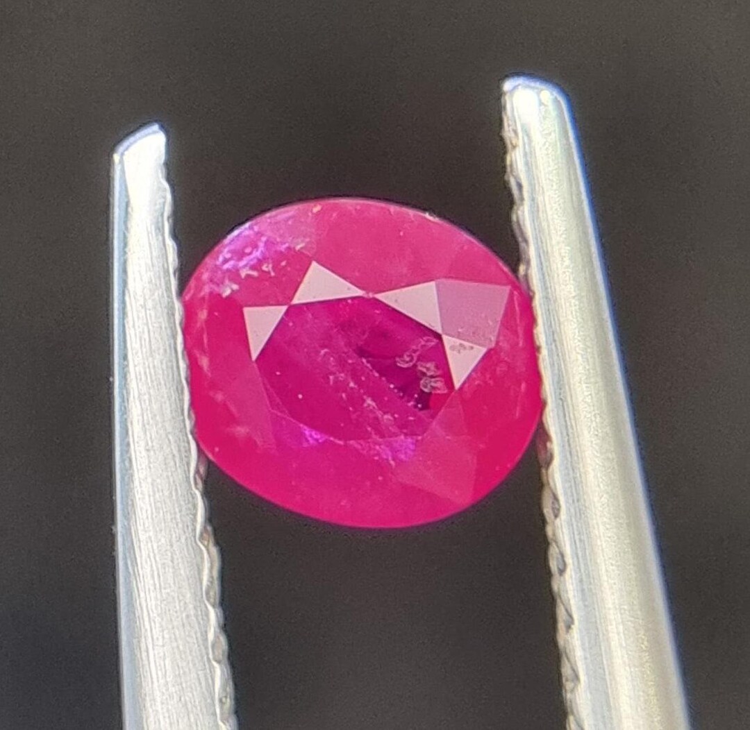 Ruby, 0.80 Carat Natural Ruby Oval Cut, Heated Ruby, Loose Gemstone ...