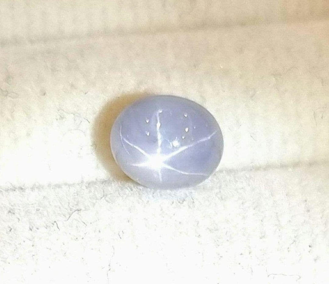 1.97 Carat Unheated Blue Gray Star Sapphire - Oval Loose Gemstone - Etsy