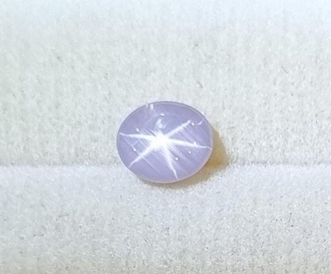 0.60 Carat Unheated Blue Gray Star Sapphire: Oval Loose Gemstone - Etsy