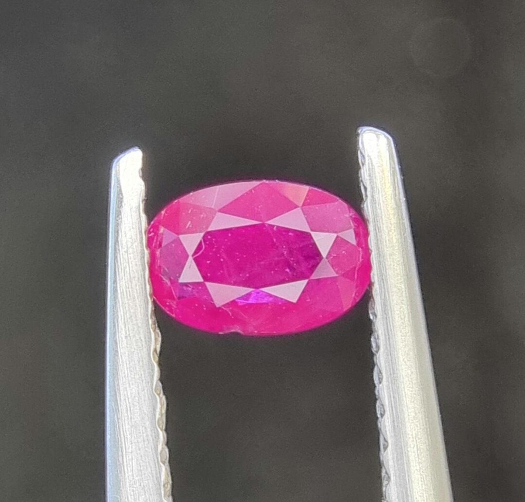 Ruby, 0.50 Carat Natural Ruby Oval Cut, Heated Ruby, Loose Gemstone ...