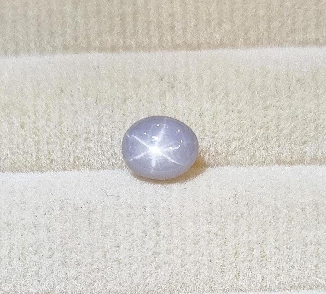 0.90 Carat Unheated Blue Gray Star Sapphire - Oval Loose Gemstone - Etsy