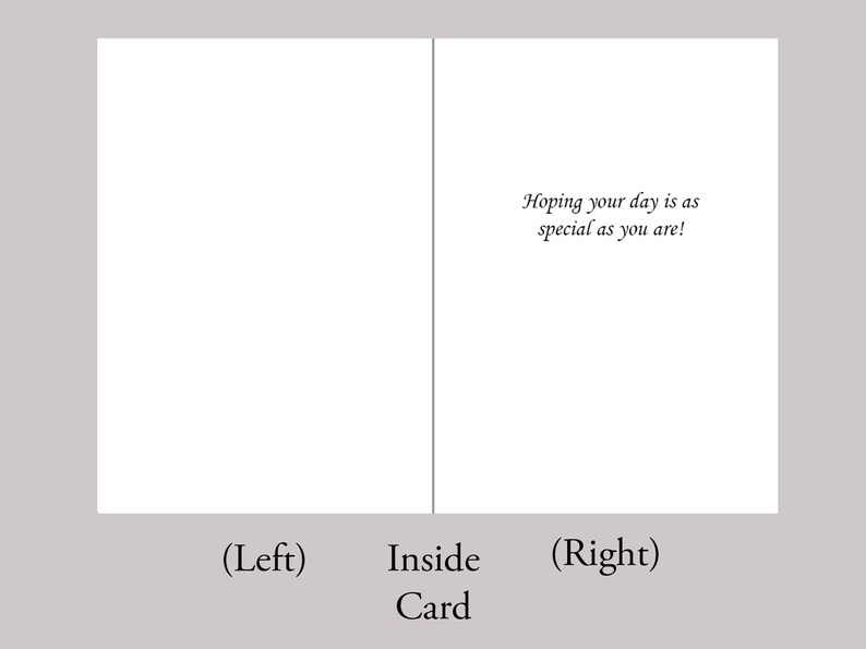 Birthday Greeting Card Simple and Elegant Design 5x7 A7 Folded - Etsy