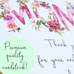 Personalized Mother's Day Card Gift Ideas for Mom Floral Mothers Day ...