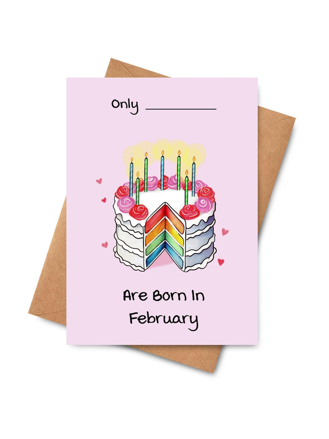 Personalized February Birthday Card for Valentines, Fill in the Blank ...