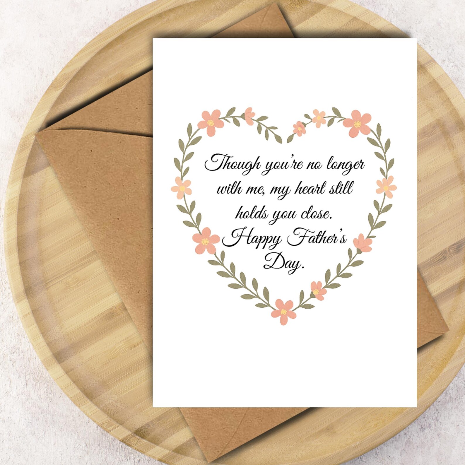 Father’s Day Card for Dad in Heaven | Memorial Card for Father ...